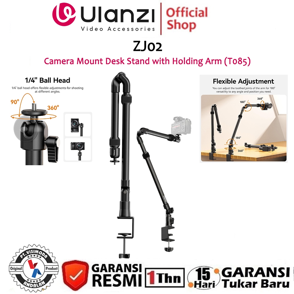 Jual Ulanzi ZJ02 Camera Mount Desk Stand with Holding Arm for Camera ...