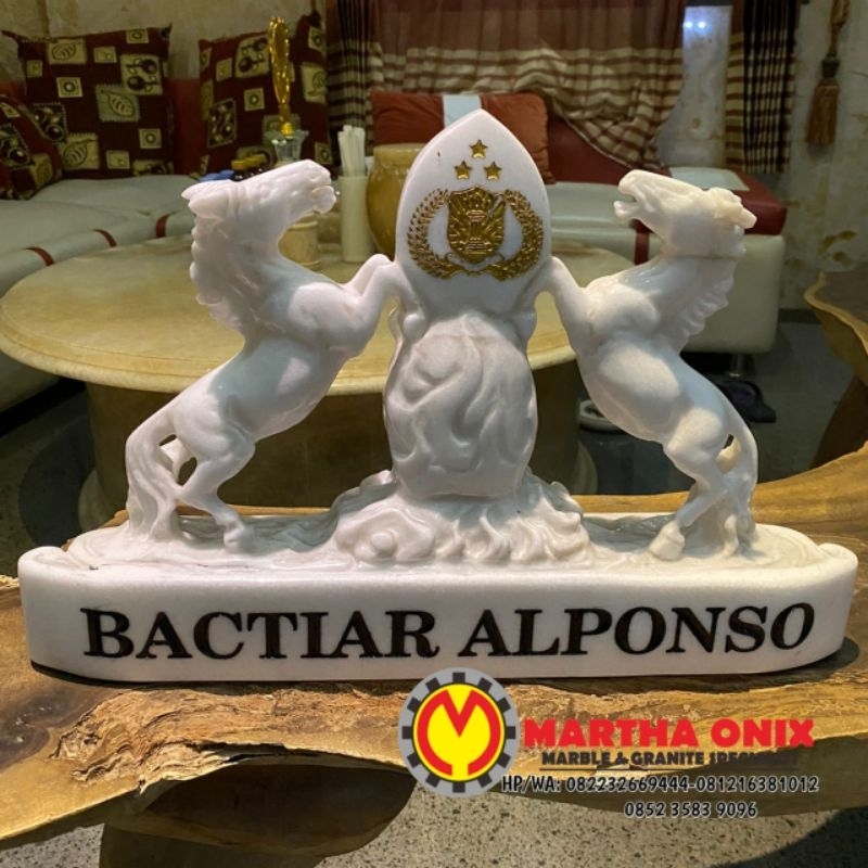 Jual Papan Nama Meja Kuda Jingkrak Marmer, Name Tag Nama Meja Marmer ...