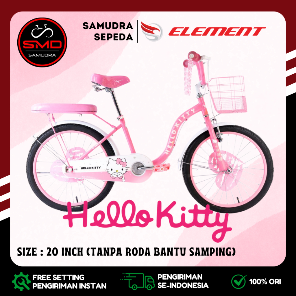 Jual Sepeda Mini anak 20 Inch Keranjang Element Hello Kitty Lisensi ...