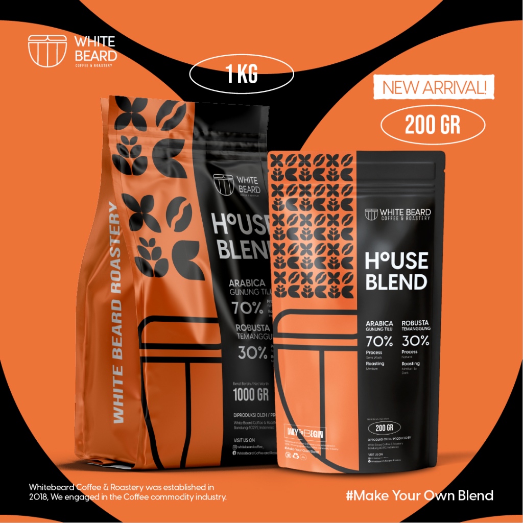 Jual Kopi House Blend | Arabika & Robusta | Roasted Beans | Arabika70 ...