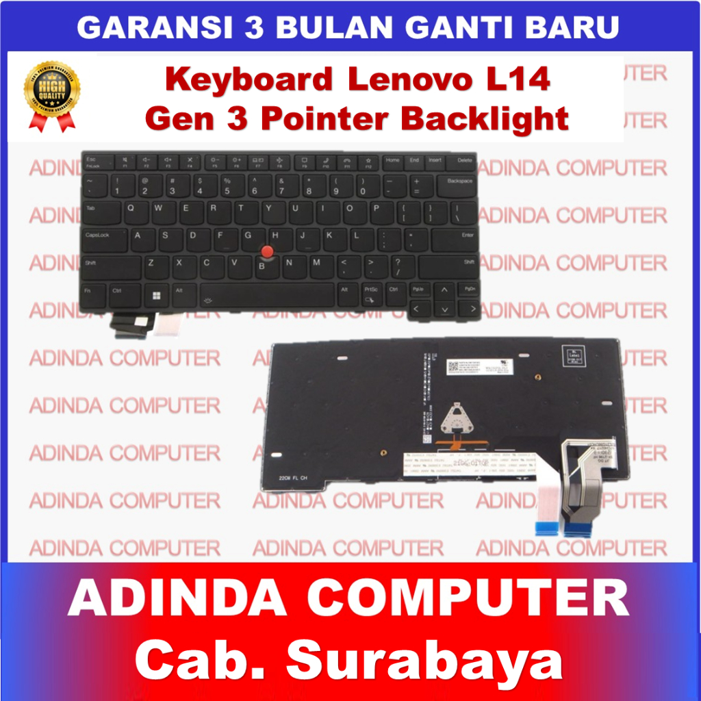 Jual Keyboard Lenovo Thinkpad L14 Gen3 P14s Gen3 Gen 3 21C1 21C2 ...