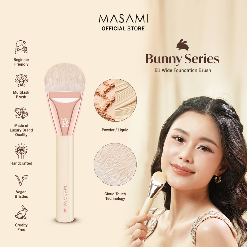 Jual Masami Bunny Series Bunny Brush Makeup / Bunny Pillow Puff / Kuas ...