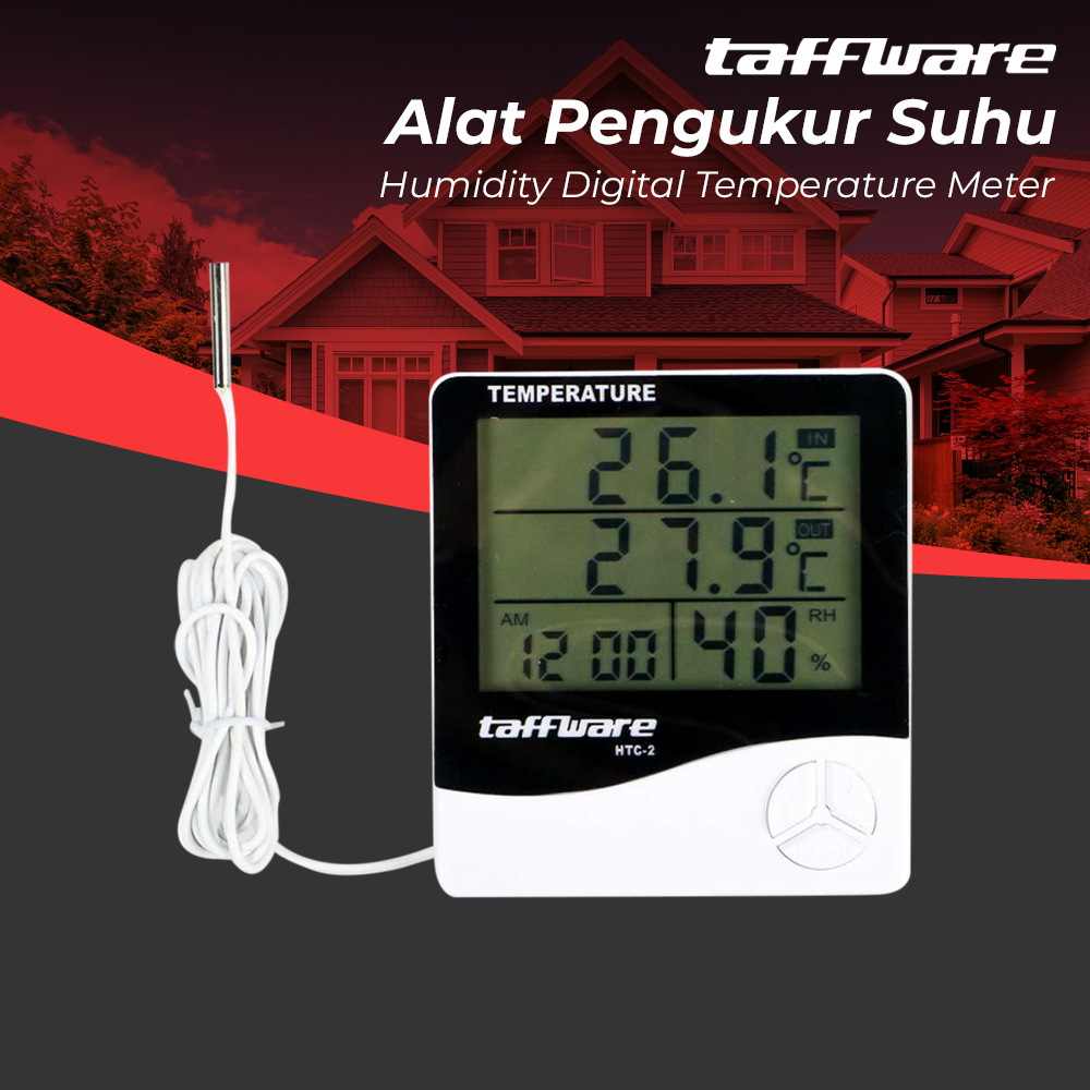 Jual Taffware Alat Pengukur Suhu Humidity Digital termometer ruang ...