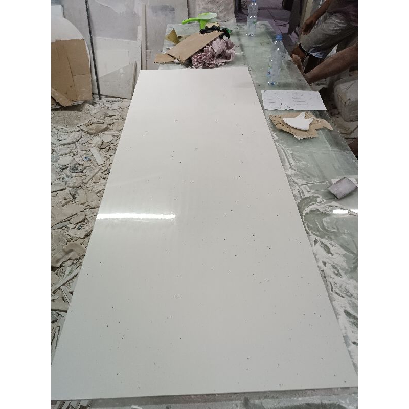Jual TOP TABLE SOLID SURFACE LEMBARAN CUSTOM WHITE BATU | Shopee Indonesia