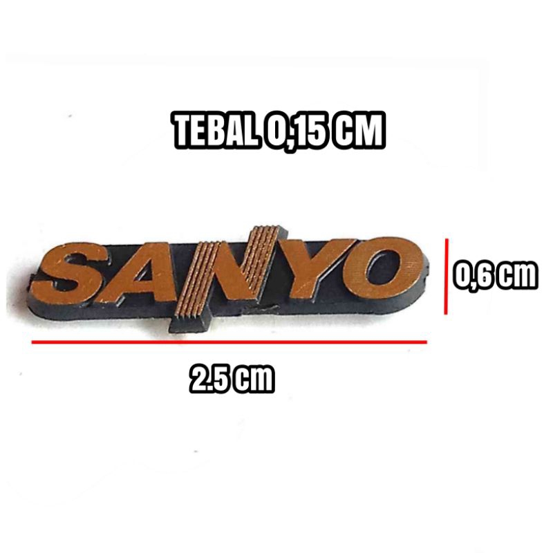 Jual Emblem Logo Sanyo Timbul 25x6 Badge Barang Elektronik | Shopee ...