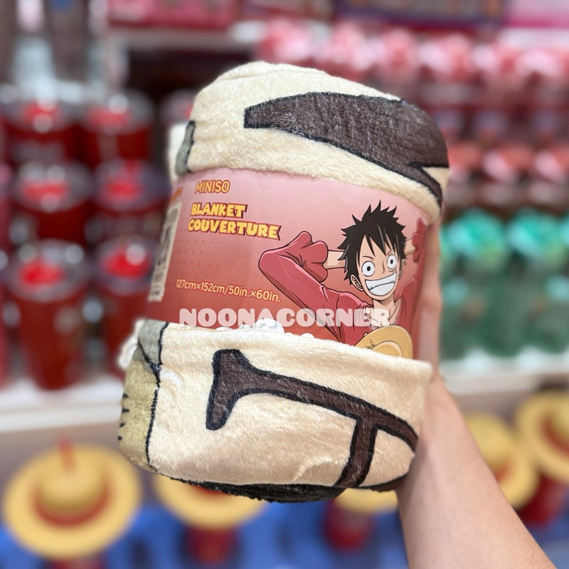 Jual Miniso ‼️ Blanket / Selimut Extra Large LUFFY & CHOPPER Wanted One ...