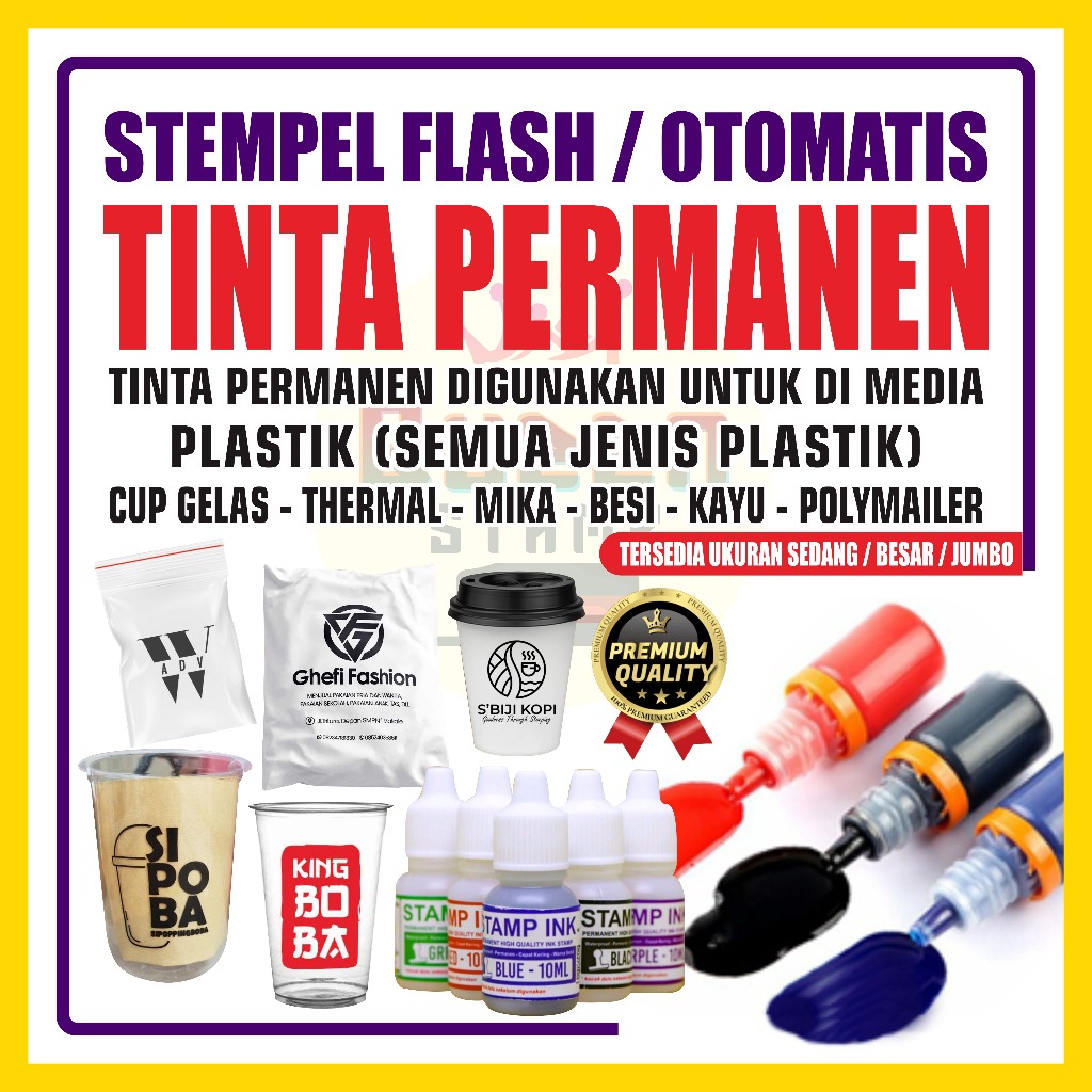 Jual Stempel Custom Logo - Stempel Plastik - Stempel Cup - Sticker - Foil Bag - Botol PTE - Besi ...