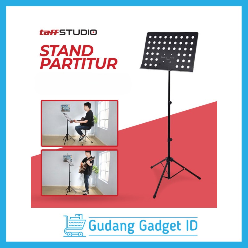 Jual Stand Partitur Book Holder Tripod Sheet Folding Buku Musik ...