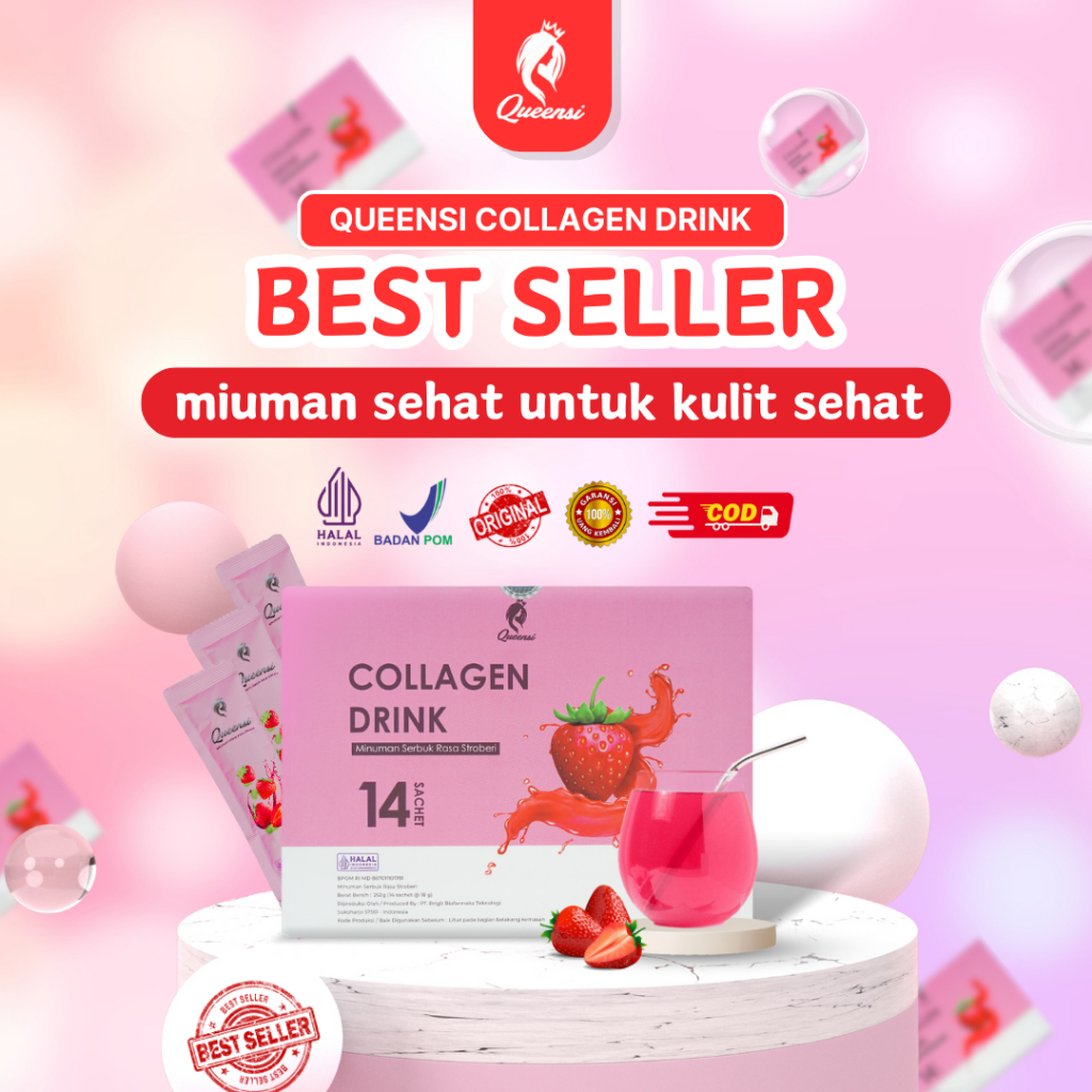 Jual Queensi Collagen Drink Minuman Colagen Queensi Original kolagen untuk merawat tubuh kuku ...