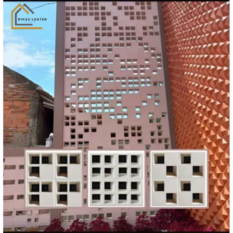 Jual roster beton, roster minimalis, roster lubang angin, ventilasi udara, roster dadu | Shopee ...