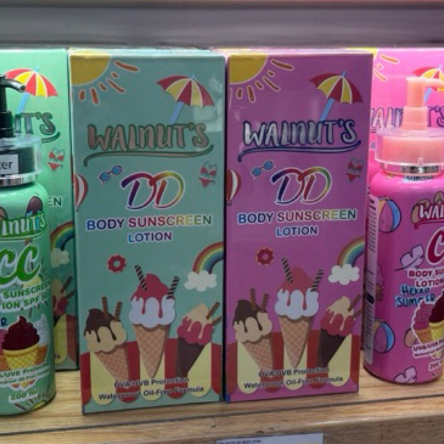Jual WALNUTS CC BODY SUNSCREEN LOTION SPF 50 PA+++ 200ml | Shopee Indonesia