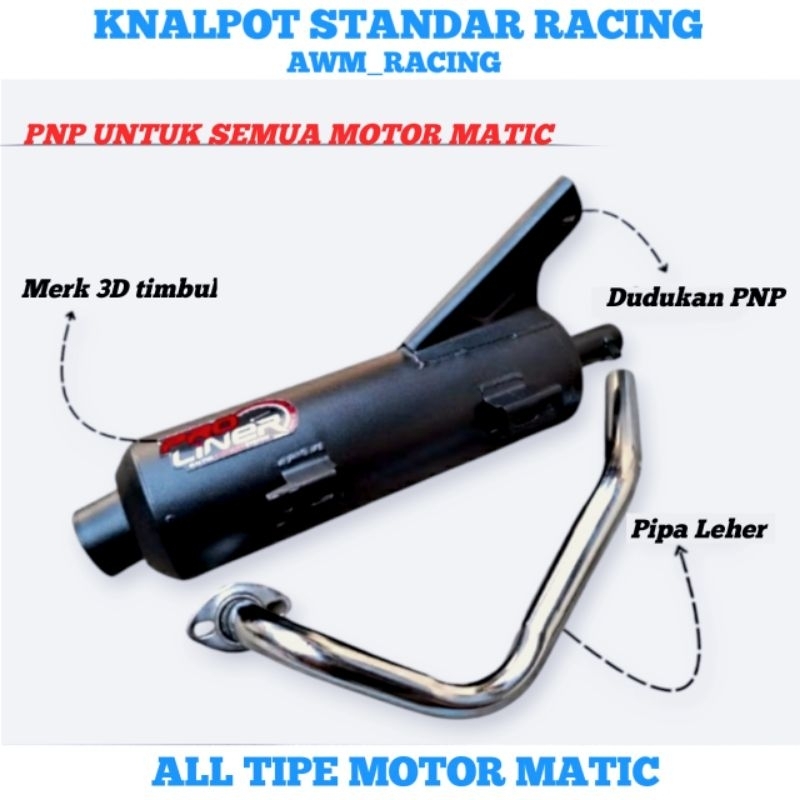 Jual Knalpot Standar Racing Sugigi Proliner Vario Beat Mio sporty Mio j ...