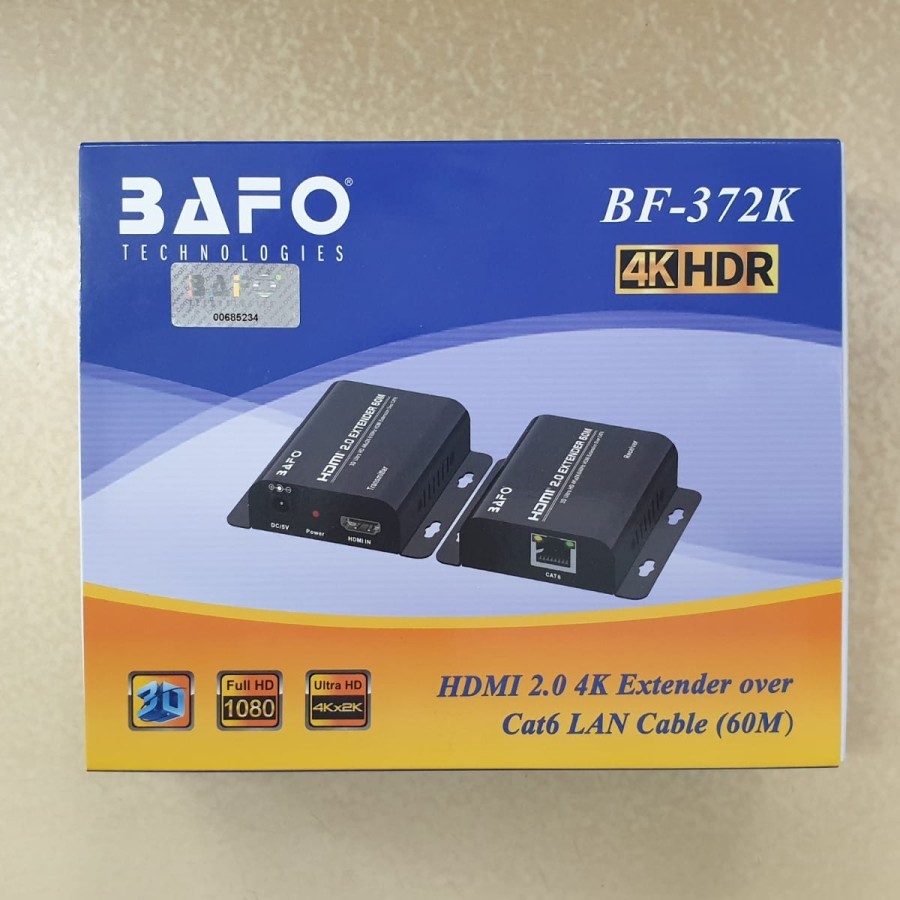 Jual Bafo BF-372K Hdmi Extender 60M 4K Kabel Lan Cat6 / HDTV Extender ...