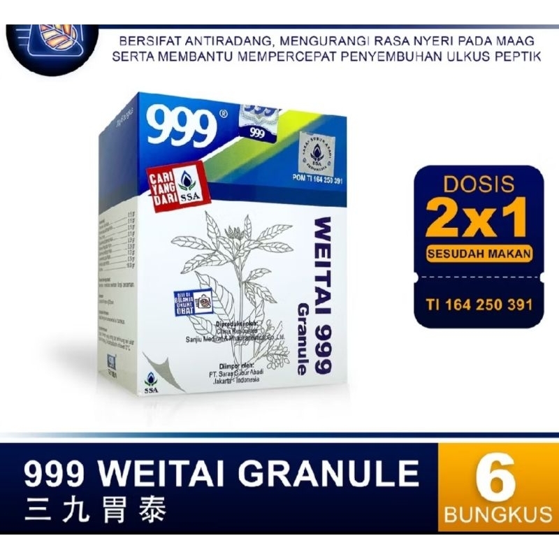 Jual 999 wei tai granule serbuk untuk kesehatan pencernaan lambung maag ...