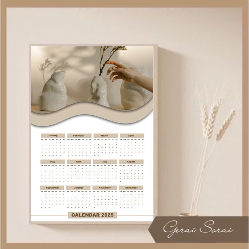 Jual [Hiasan Dinding] KALENDER 2025 CALENDAR AESTHETIC WALL DECOR ...
