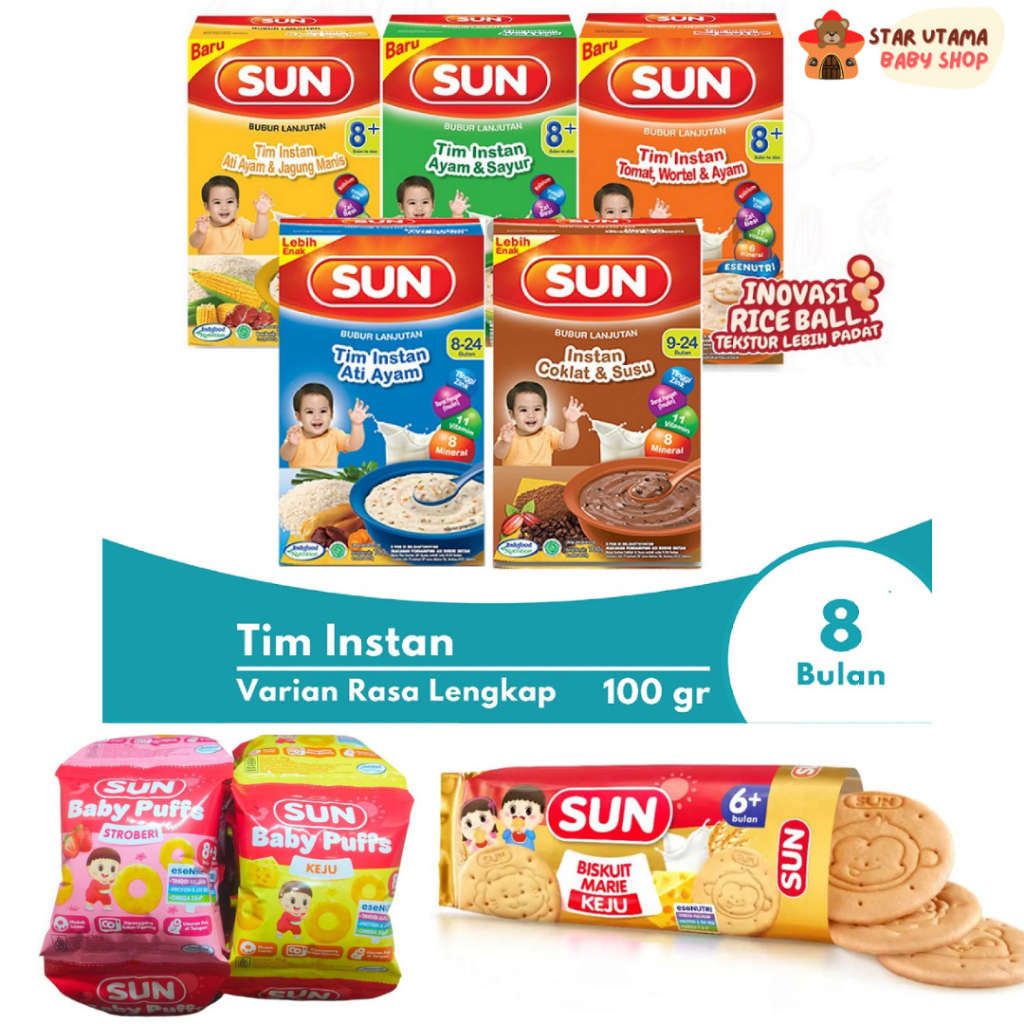 Jual SUN Bubur Sereal Bayi MPASI 120g / Biskuit Marie / Snack Camilan ...