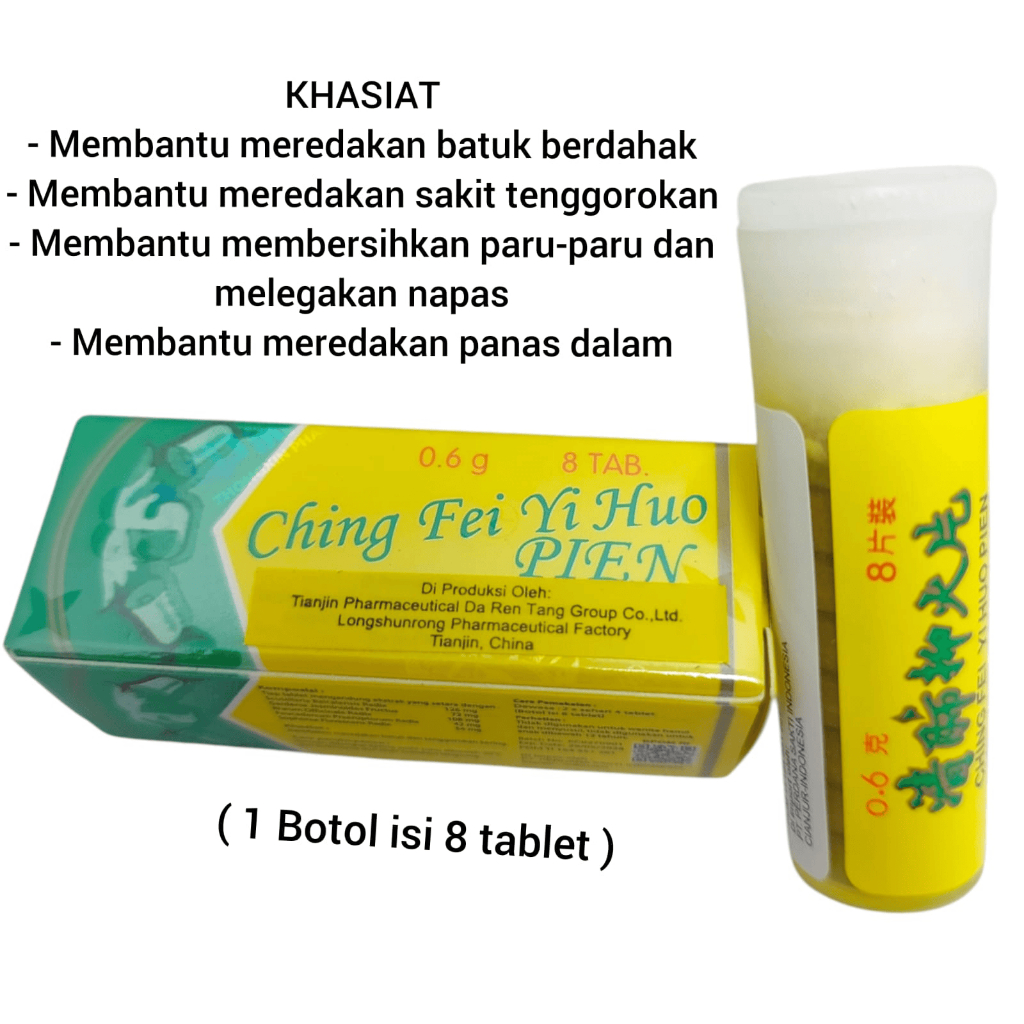 Jual Ching Fei Yi Huo Pien 1 Box Isi 12 Botol / Obat Batuk dan Tenggorokan Kering | Shopee Indonesia