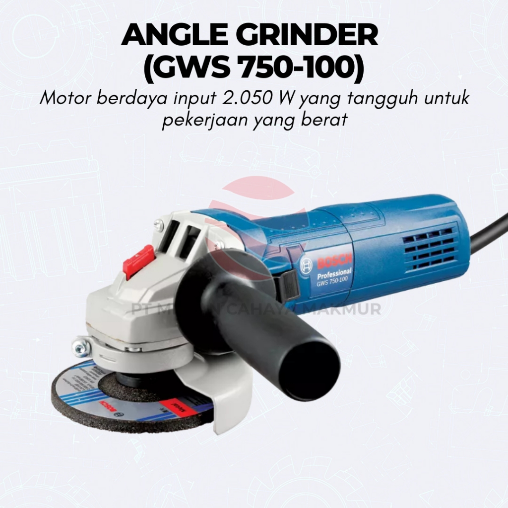 Jual BOSCH GWS 750 - 100 / Gerinda Tangan Listrik 100MM 750Watt ...