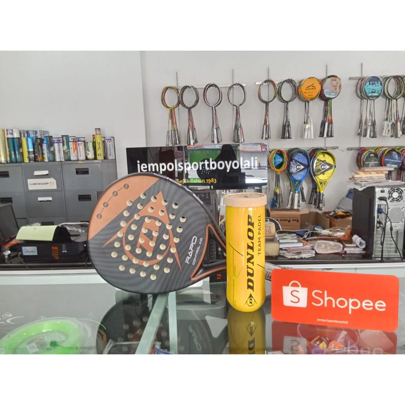Jual RAKET PADEL DUNLOP RAPID CONTROL 4.0 365 Gr BUNDLING BOLA PADEL ...