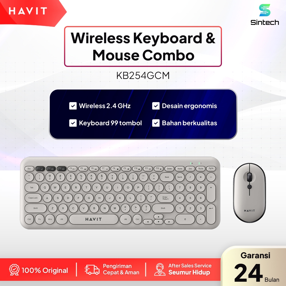 Jual Havit - KB254GCM | Wireless Keyboard, Wireless Mouse Combo 2.4Ghz ...