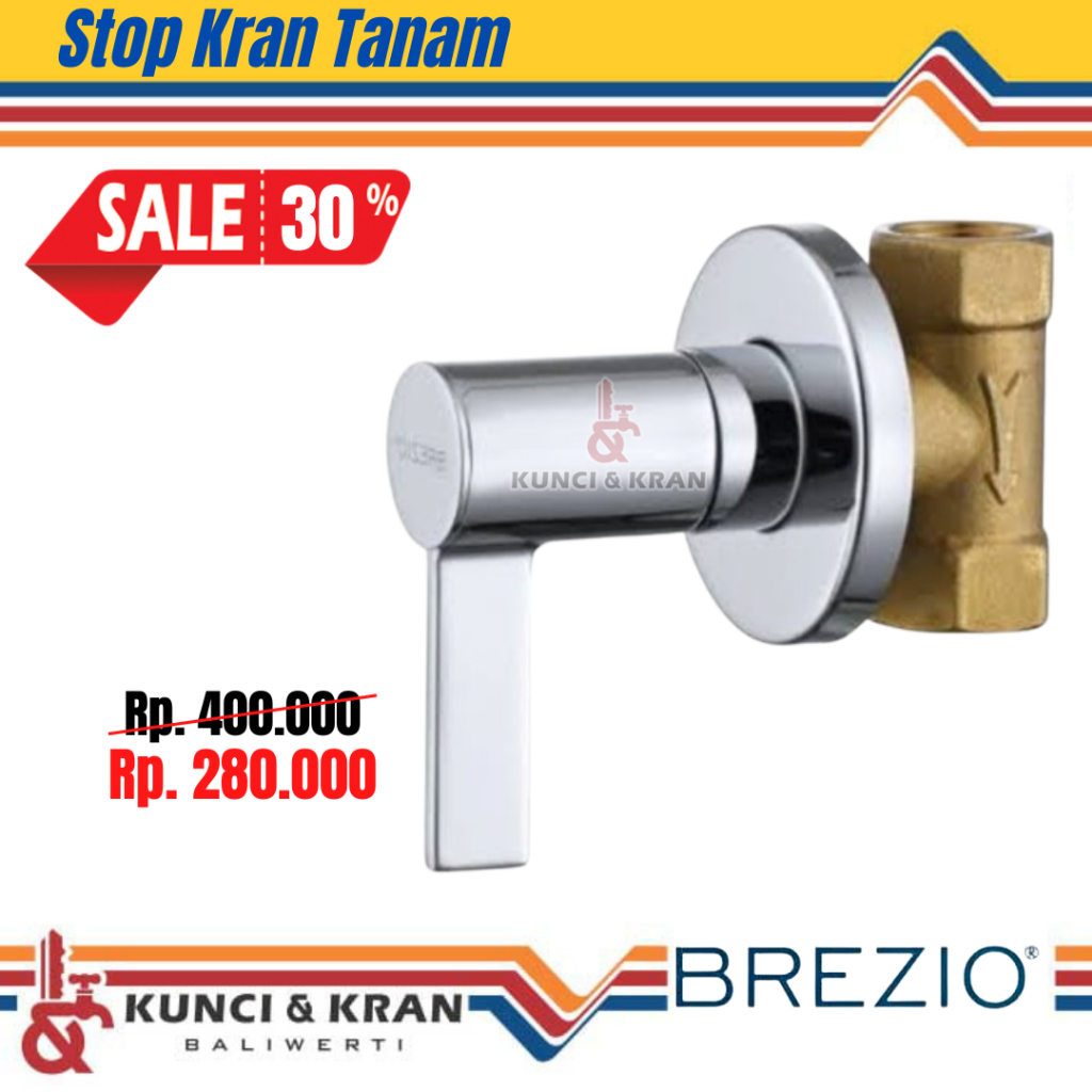 Jual Stop Kran FCBZ6179 Brezio Viona 1/2" Stop Valve Chrome Stop Keran ...