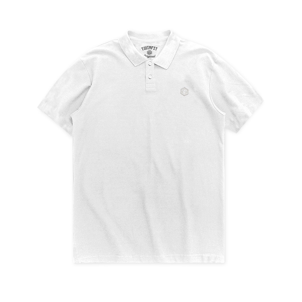 Jual Twinfit Basic Polo Shirt - Putih | Shopee Indonesia
