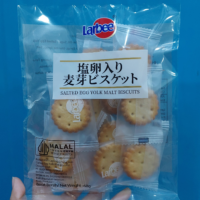 Jual Larbee Malt Biscuit 68 gr All Variant / Salted Egg Yolk / Brown ...
