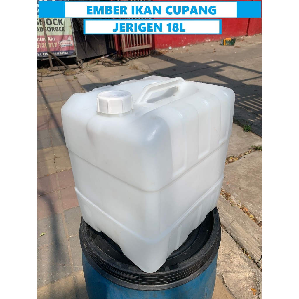 Jual Jerigen/Derigen/Drigen Putih ukuran 18 Liter / 18 kg | Shopee ...