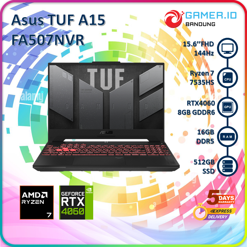 Jual ASUS TUF A15 FA507NVR RYZEN 7 7435HS RTX4060 16GB 512GB 15.6" FHD ...