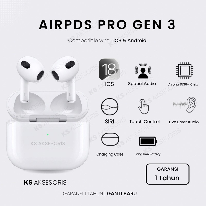 Jual (GARANSI 1 TAHUN) AIRP0DS GEN 3 SERIAL NUMBER TEMBUS WEBSITE ( 100 ...