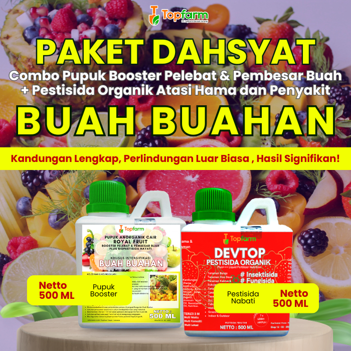 Jual Pupuk Topfarm / Pestisida Topfarm / Pupuk Pelebat Buah Buahan / Pupuk Semua Jenis Buah ...