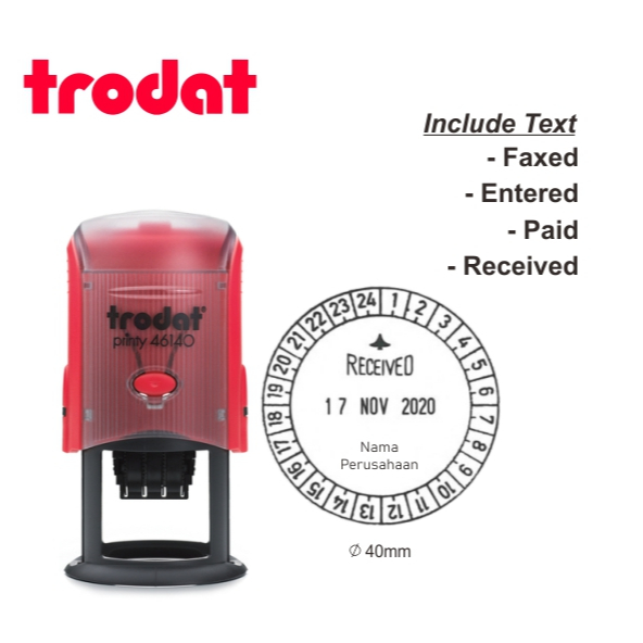 Jual Stempel Otomatis Jam Trodat 46140 - U24 Custom Design | Shopee Indonesia