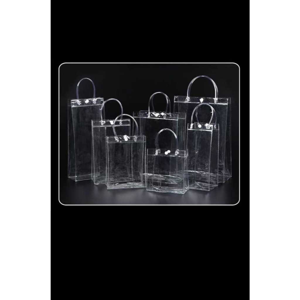 Jual Tas Mika Tas PVC Transparan Bening 13x15 Plastic Bag Goodie Bag ...
