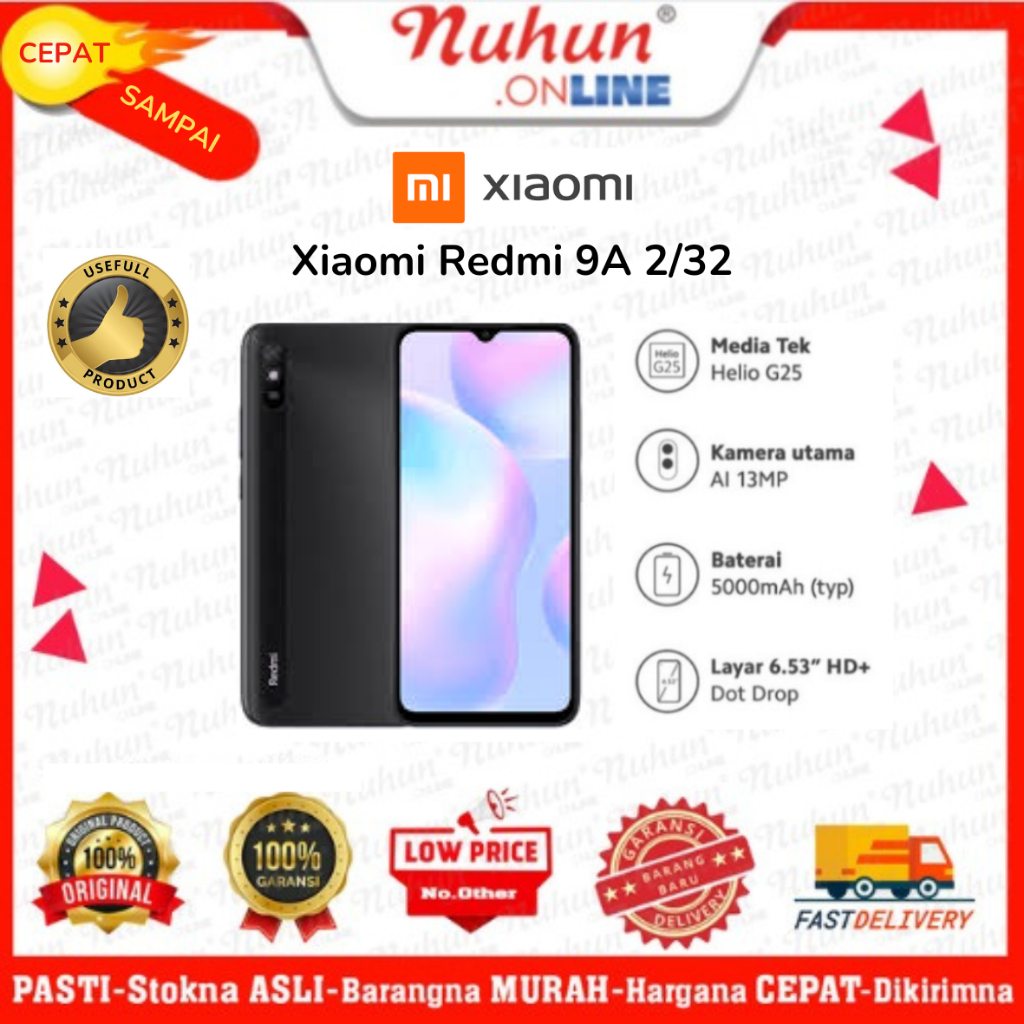 Jual Xiaomi Redmi 9A 2/32 [RAM 2GB - ROM 32GB] Garansi Resmi | Shopee ...