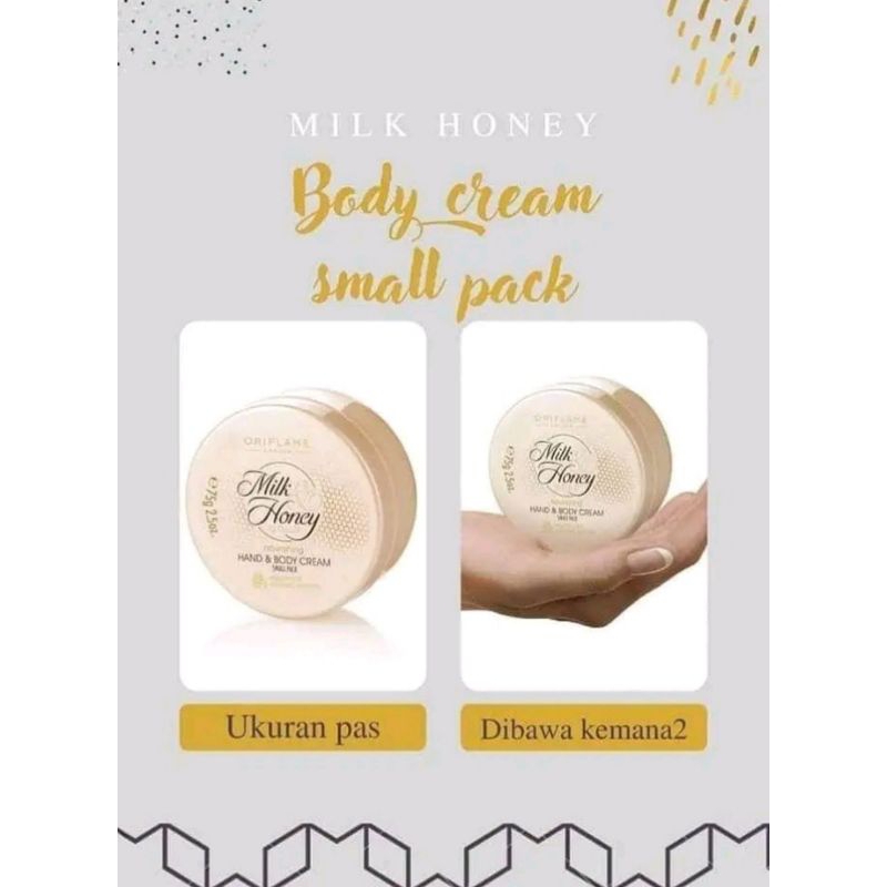 Jual Hand n Body Cream Milk and Honey Gold Small Pack 75 ml | Shopee Indonesia