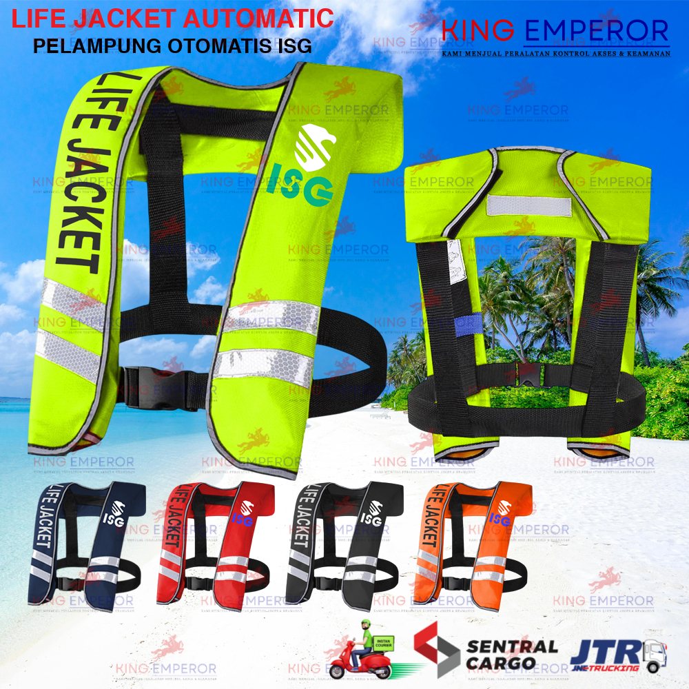 Jual Life Jacket Automatic Inflatable Swimming Vest With Reflective / Pelampung Rompi Otomatis ...