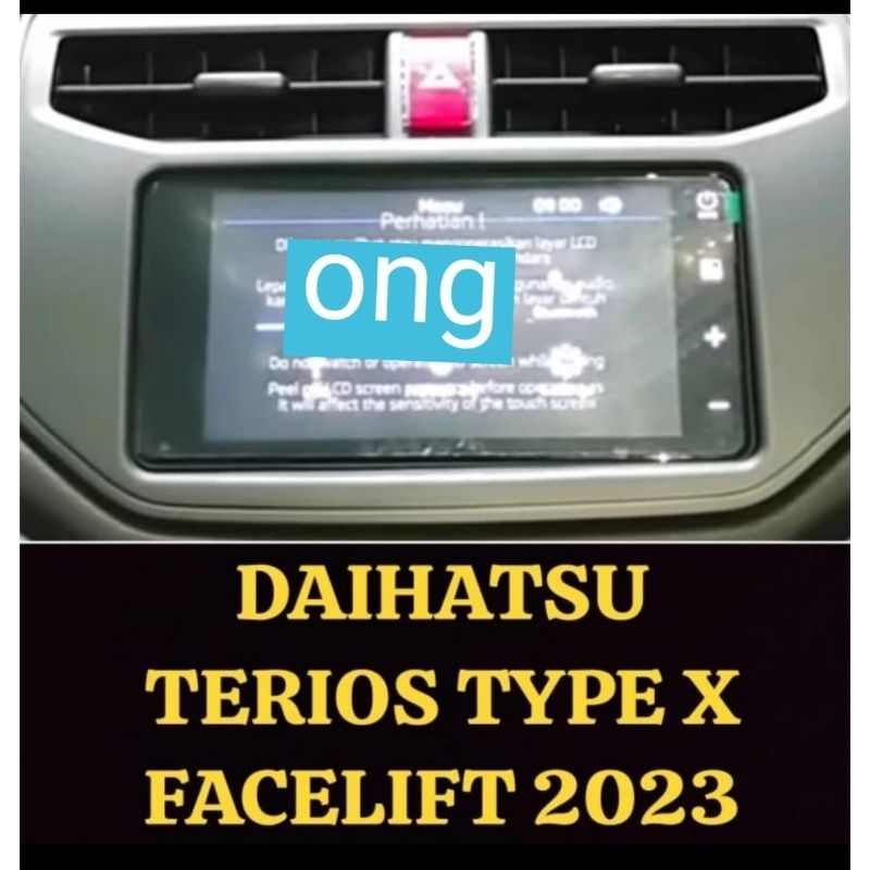 Jual anti gores head unit Daihatsu terios X facelift 2023 nano glass 9h ...