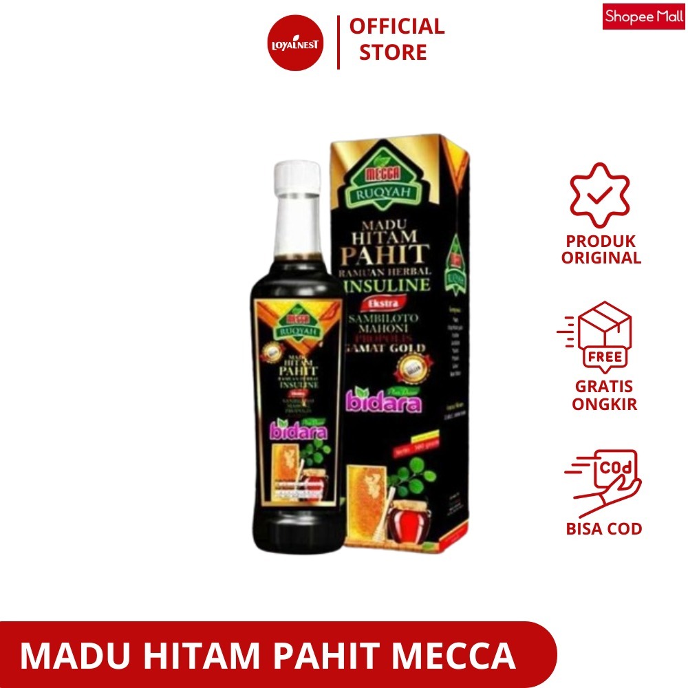 Jual MADU HITAM PAHIT MECCA Propolis Daun Insulin Brotowali Bidara plus ...