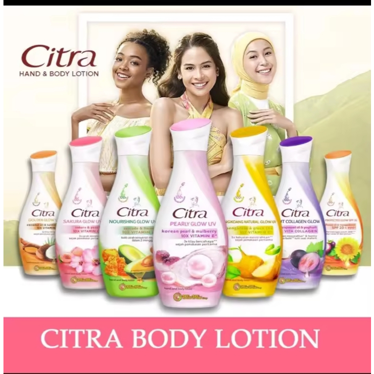 Jual CITRA HAND BODY LOTION BENGKOANG DAN PEARLY 230ml | Shopee Indonesia
