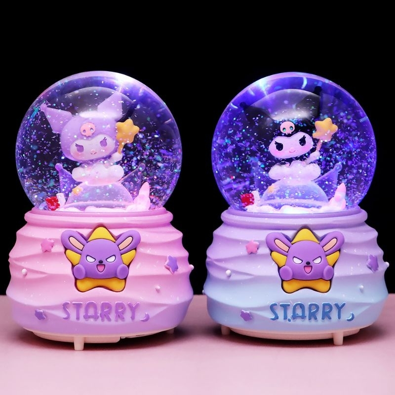 Jual Snowball Kuromi Starry Kotak Musik Bola Salju Cinnamoroll Cake ...