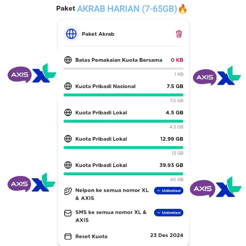 Jual Data XL AKRAB MINI | Shopee Indonesia