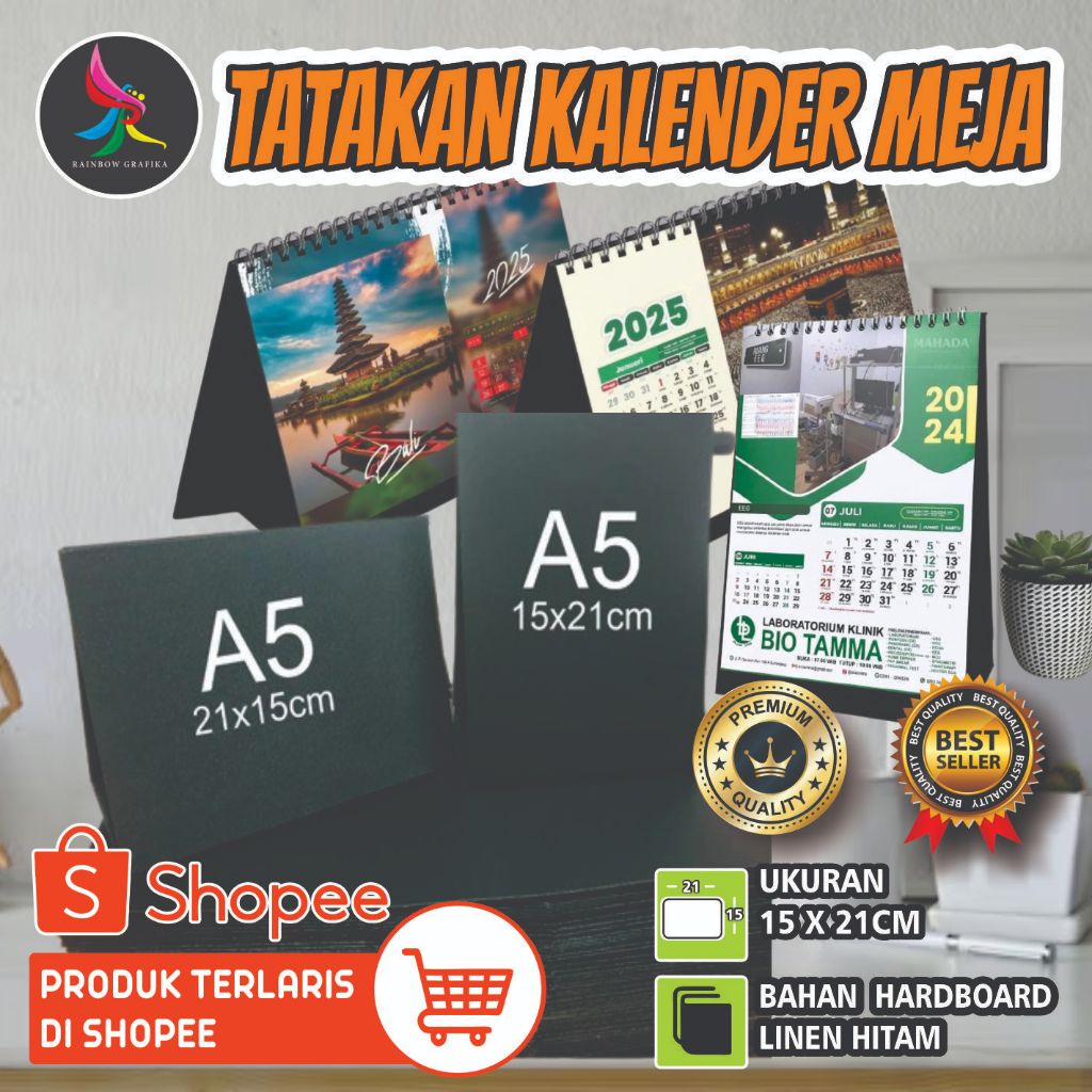 Jual TATAKAN KALENDER MEJA STANDING CALENDER 21 x 15 cm potrait dan ...