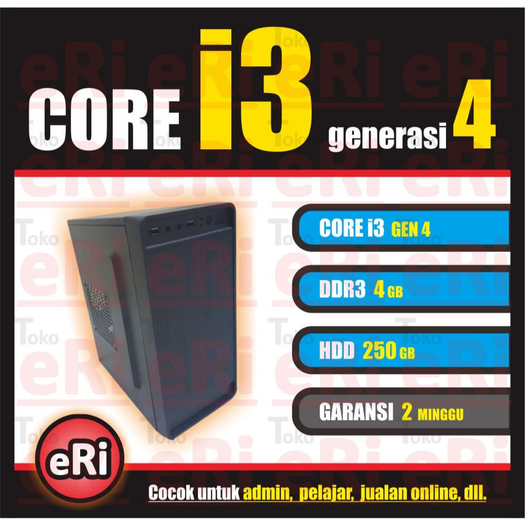 Jual PC Komputer Rakitan CORE i3 / Office Admin Kantor / SECOND ...