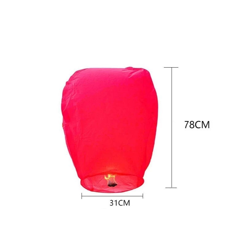 Jual Lampion Terbang Sky Lantern Dekorasi Unik Warna-Warni untuk Acara ...