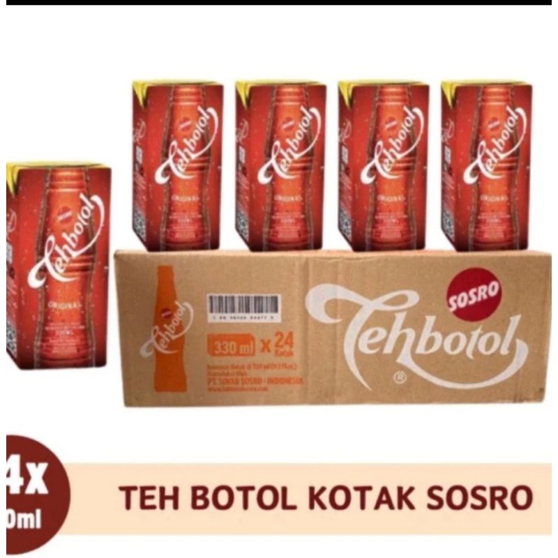 Jual Teh Botol Sosro Kotak 330 Ml 1 Karton isi 24 Pcs | Shopee Indonesia