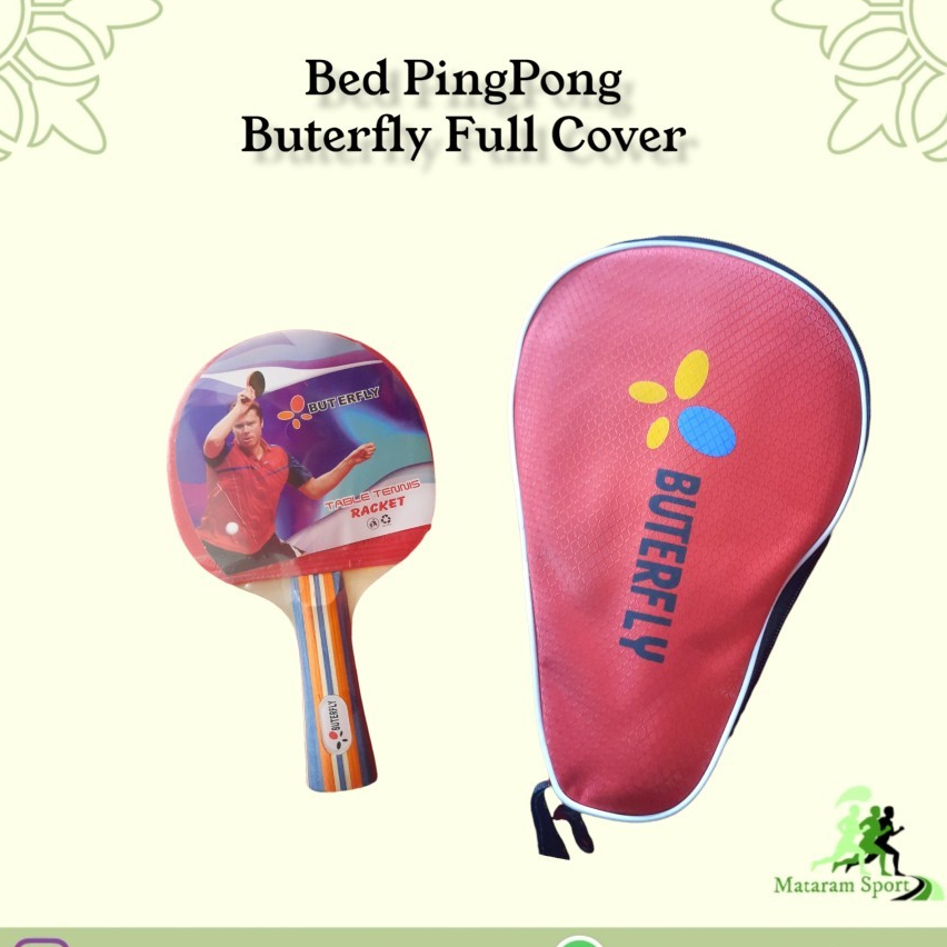 Jual Raket Tenis Meja Bed Bad Bet Bat Ping-Pong Butterfly Lokal Full Cover | Shopee Indonesia