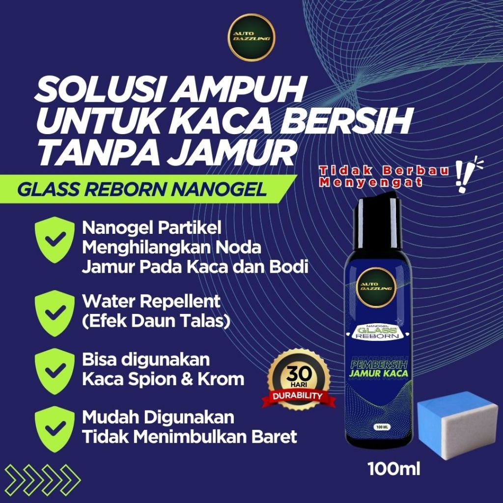 Jual AUTO DAZZLING GLASS REBORN Obat Penghilang Pembersih Jamur Kaca ...