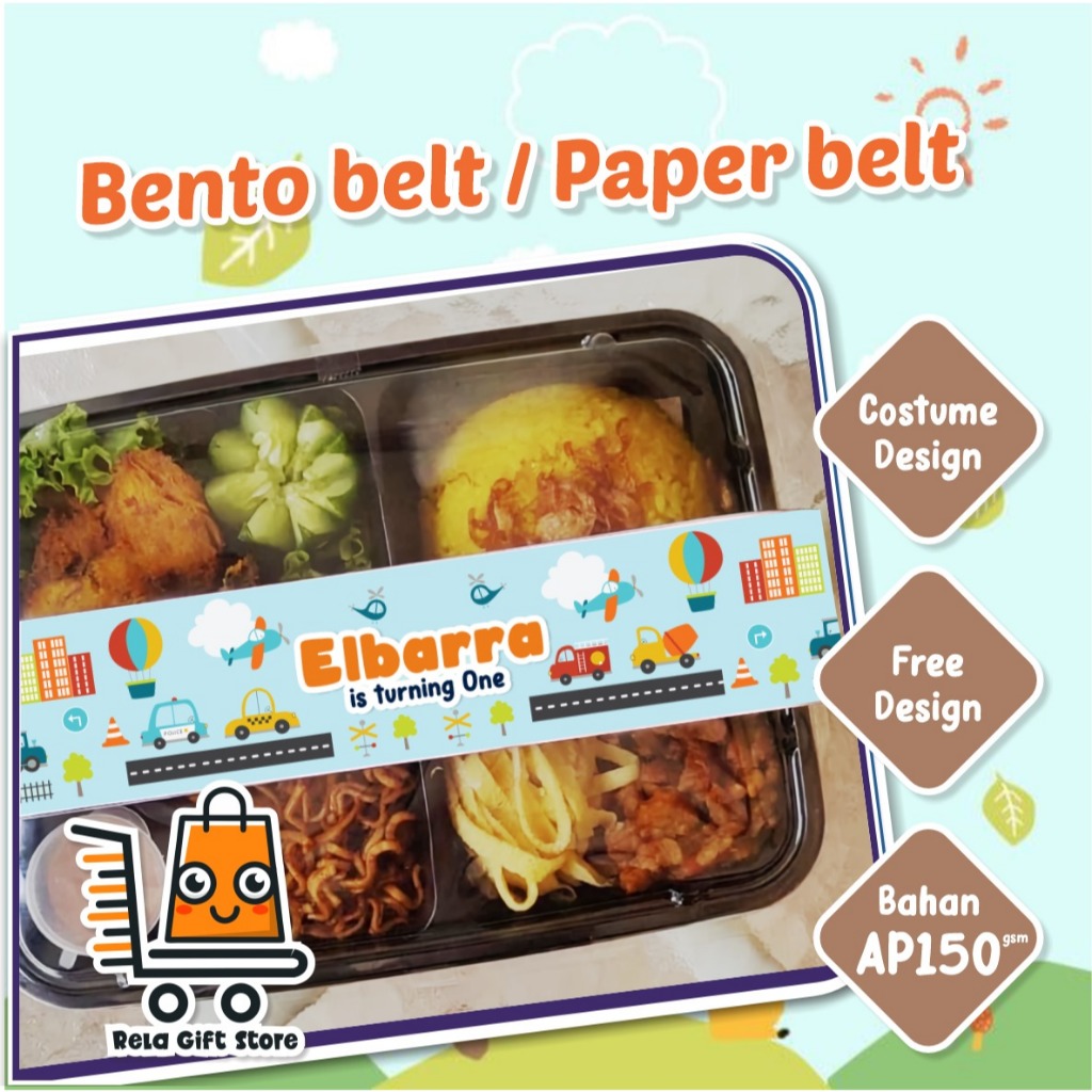 Jual paper belt ulang tahun / bento / paperbelt bento | Shopee Indonesia