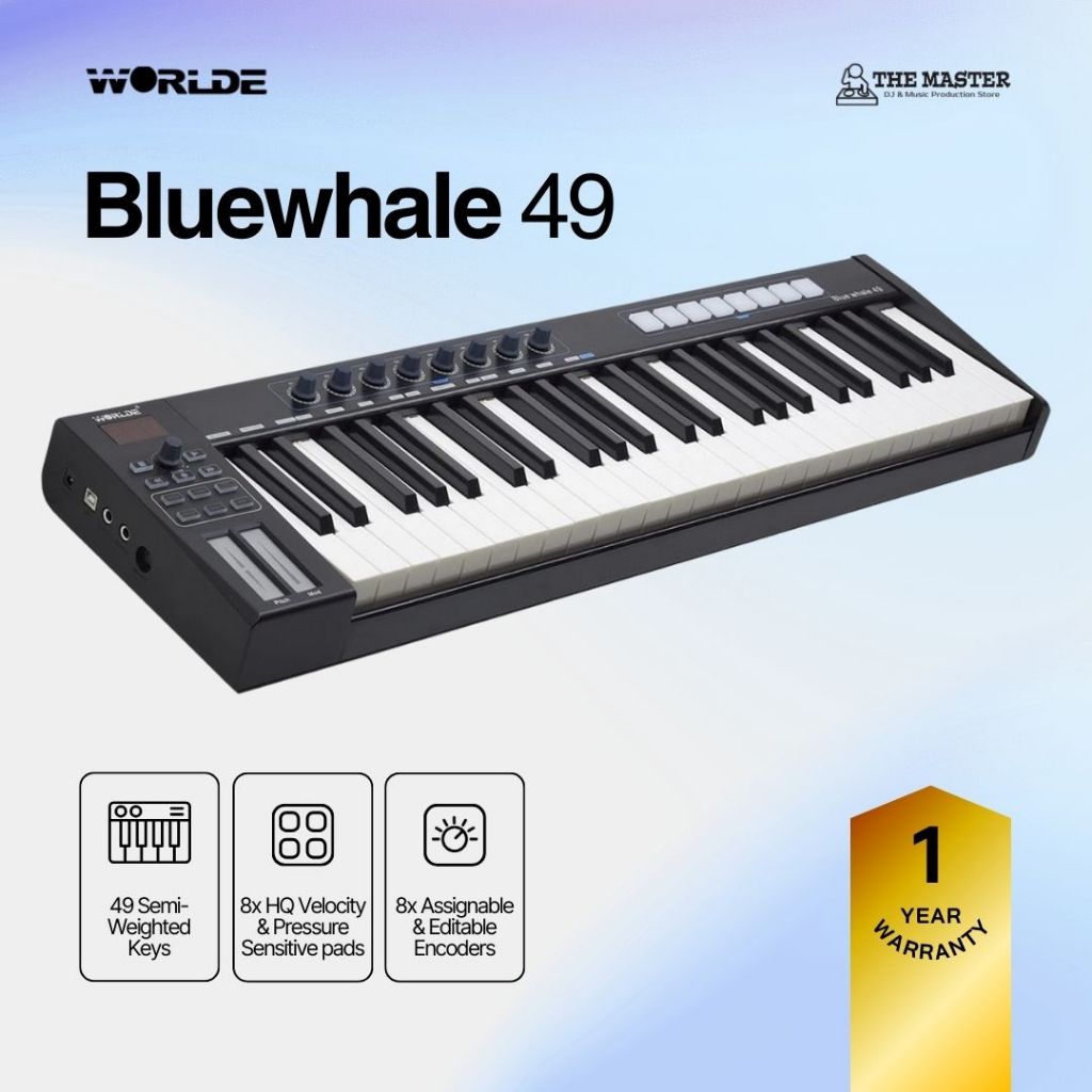 Jual WORLDE BLUEWHALE 49 49 Keys Keyboard Midi Controller | Shopee ...