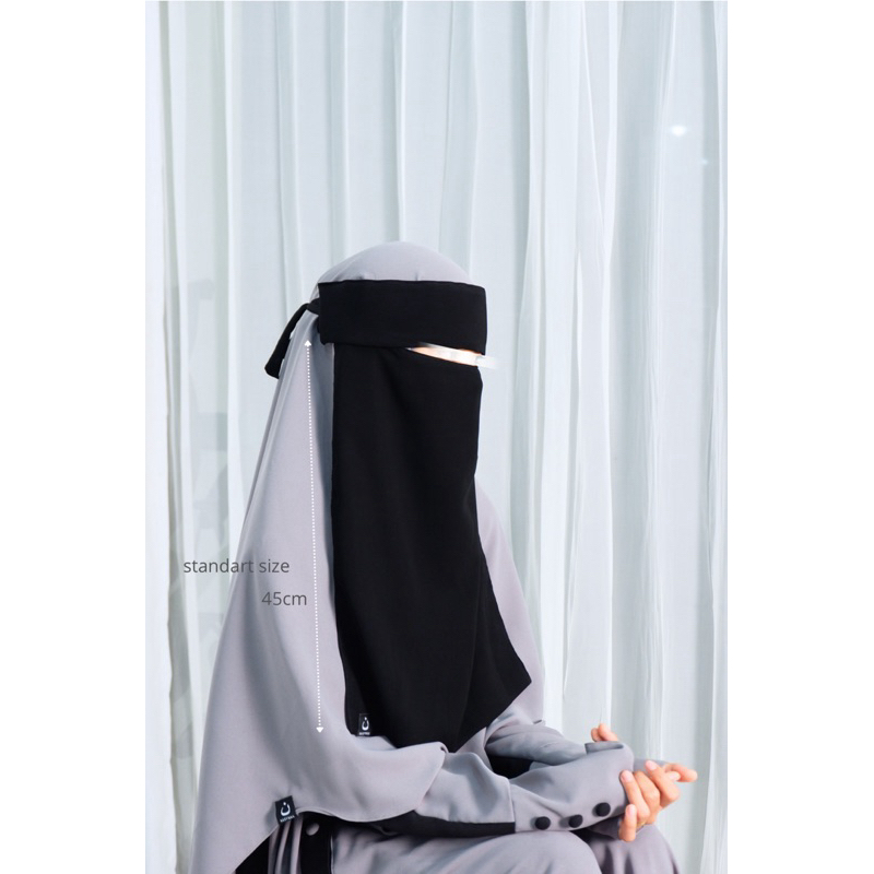 Jual NIQAB PONI PED KERAS /NIQAB SAUDI (bahan siffon silk arab) cadar ...